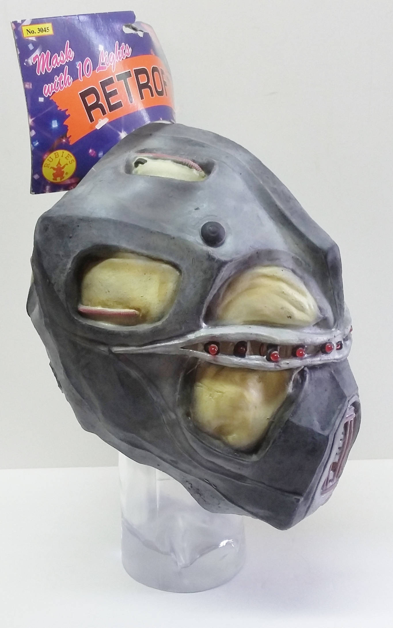 Vintage Halloween Mask Light Up Cyborg Alien Commander | Etsy