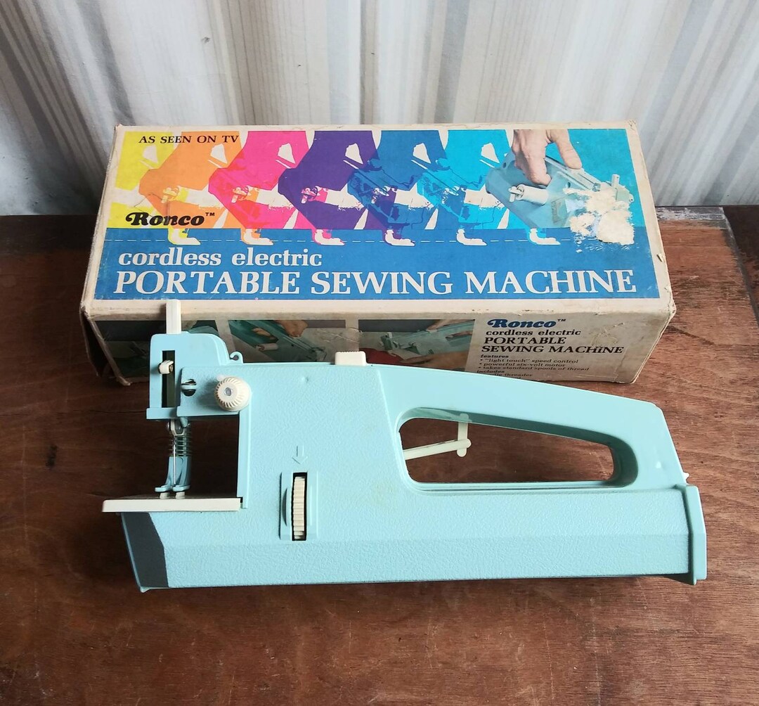 Vintage Ronco Portable Sewing Machine 1972 Made in USA Light - Etsy