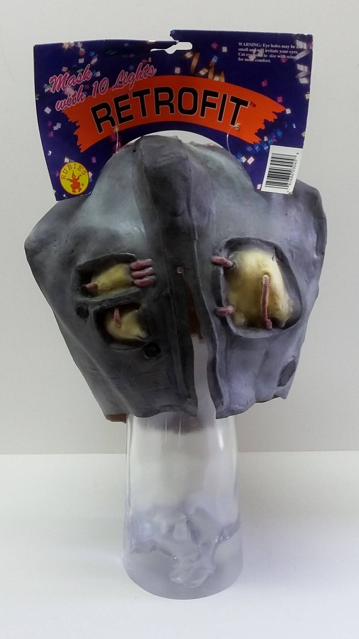 Vintage Halloween Mask Light up Cyborg Alien Commander | Etsy