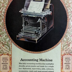 1930s Burroughs Accounting Machine Advertisement – Vintage Office ...