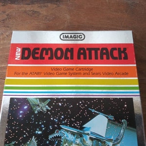 Vintage Video Game Cartridge Imagic Demon Attack 1982 Atari System ...