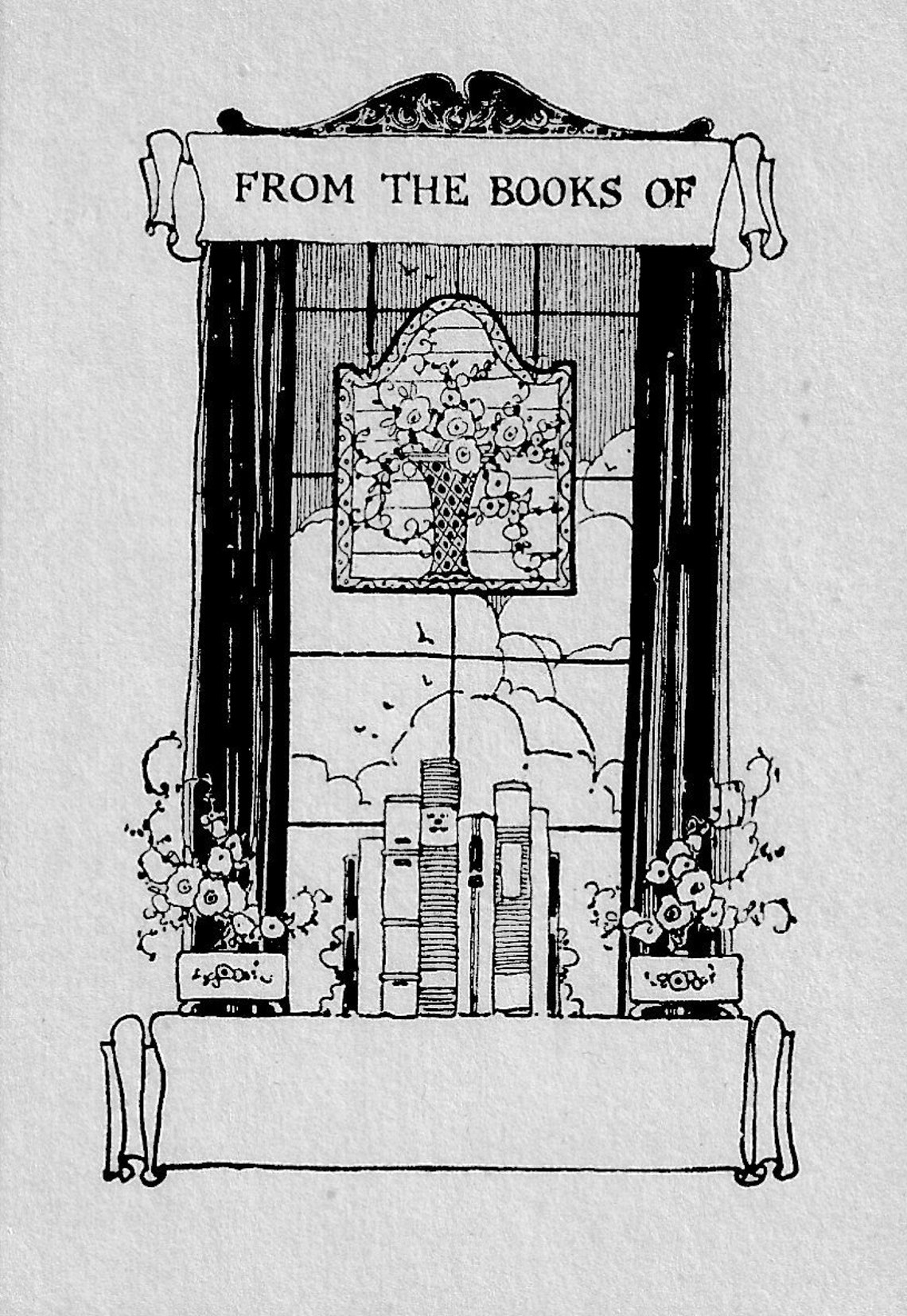 Antique Ex Libris Book Plates Art Deco Library Stack 20's | Etsy