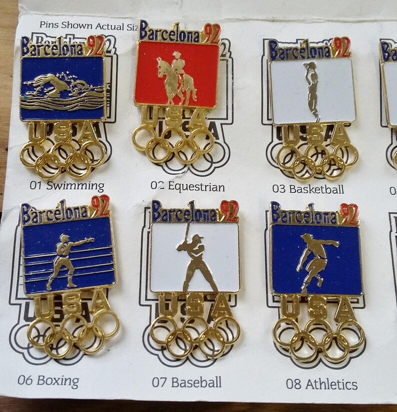 Vintage Olympic Pins Barcelona '92 Coronet Advertising - Etsy