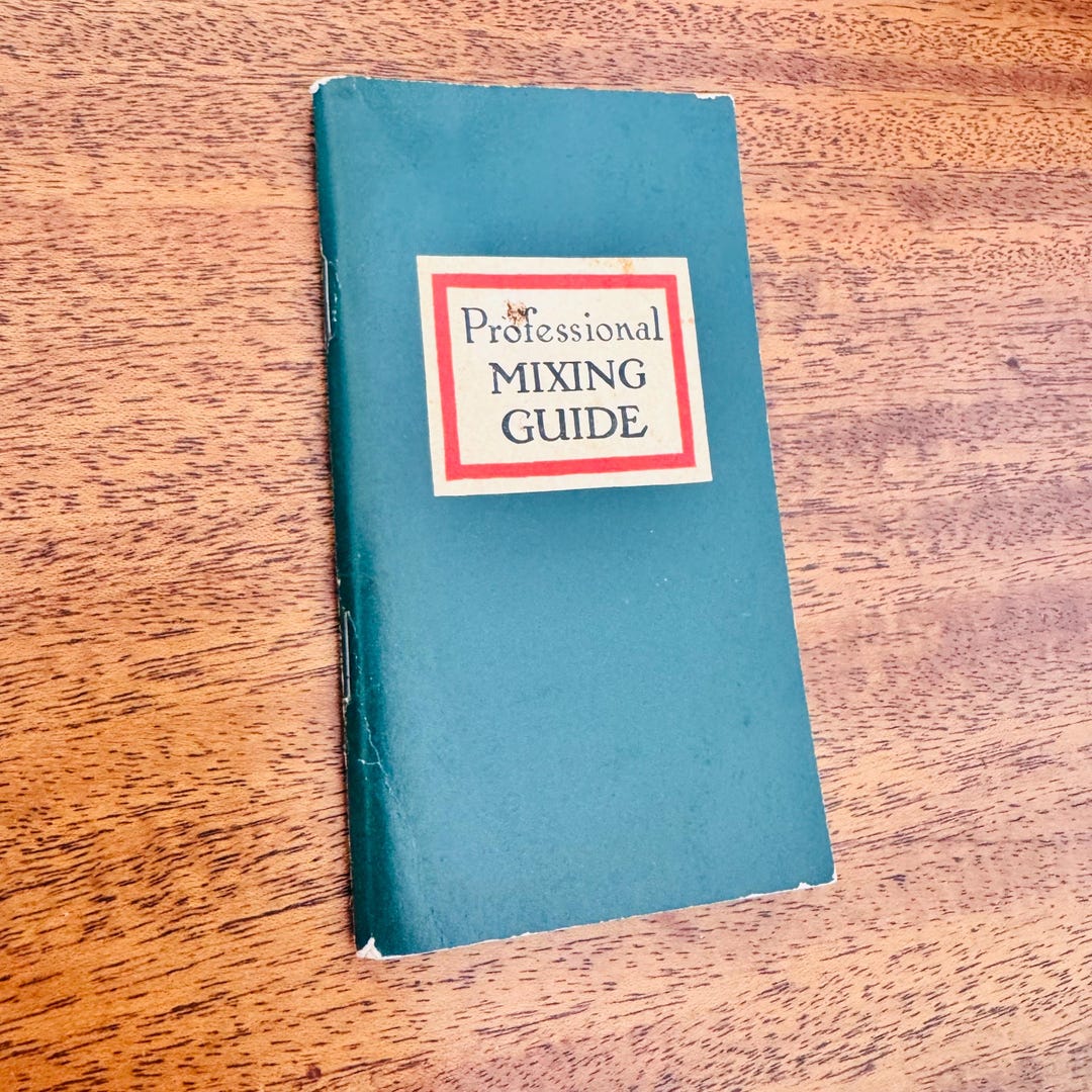 Vintage Professional Cocktail Mixing Guide Bartender Guide Angostura ...