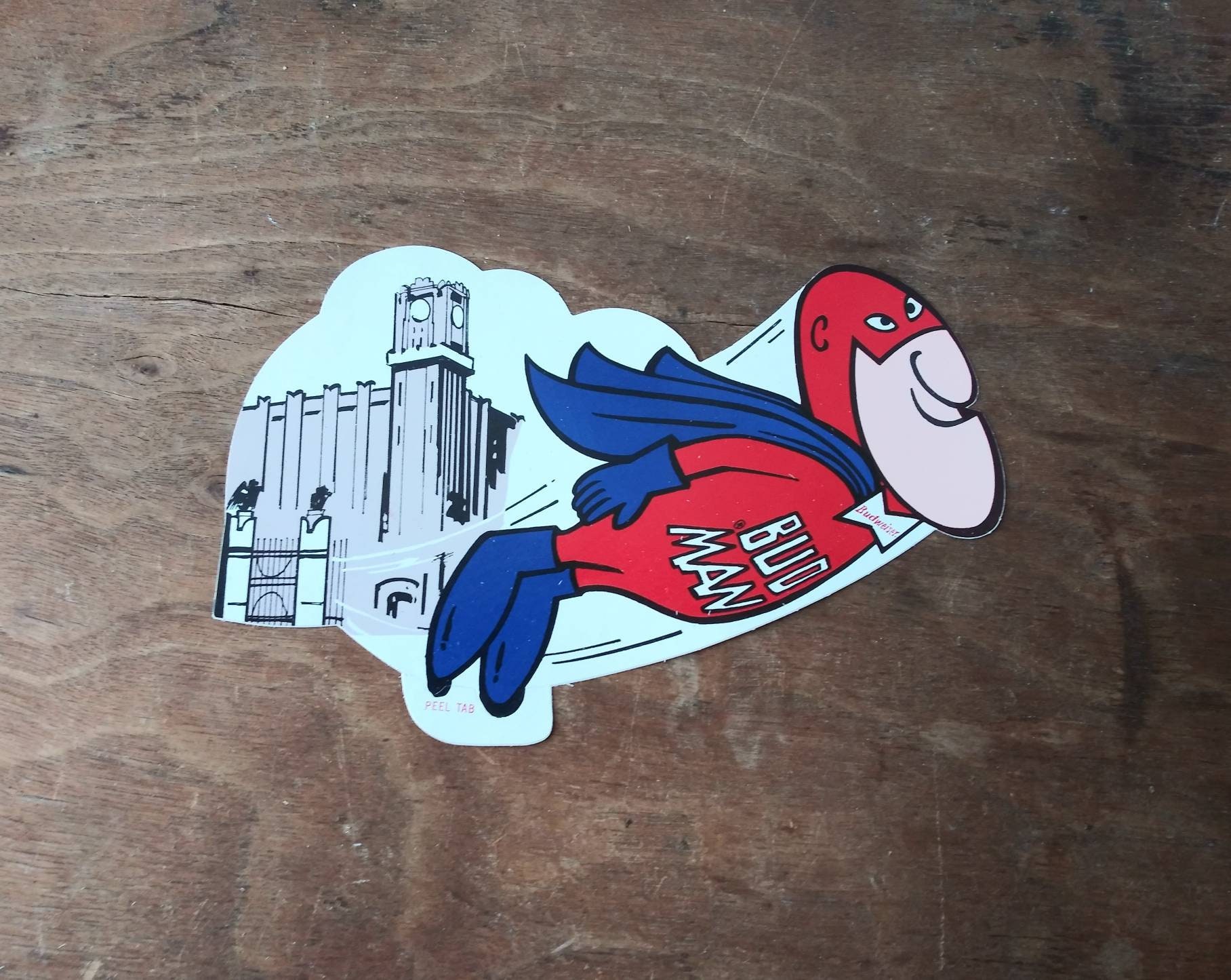 Vintage Bud Man Vinyl Sticker, 1970s Anheuser-busch Superhero Decal - Etsy