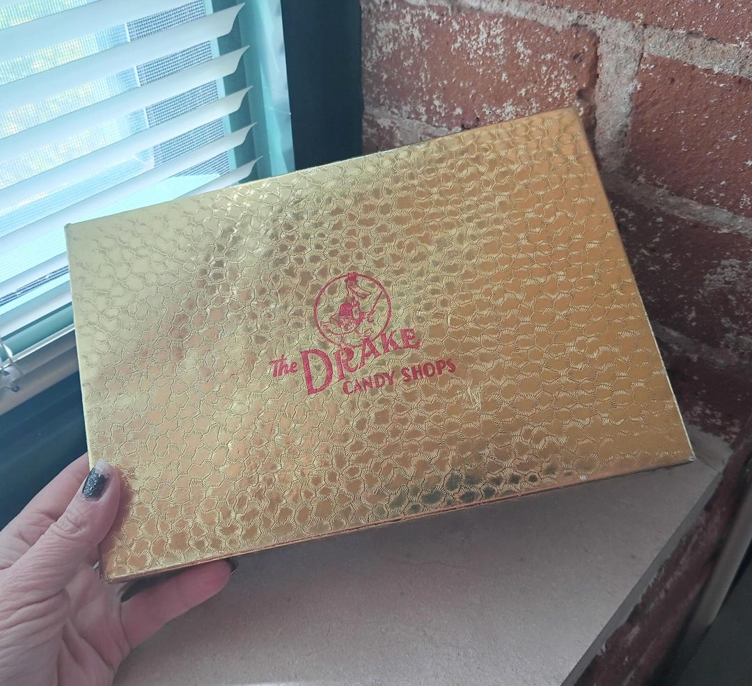 Vintage Candy Box Advertising Ephemera the Drake Candy Shops Worcester ...