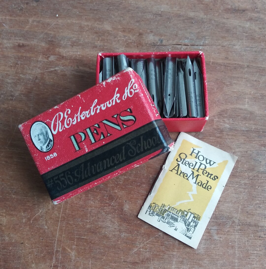 Box of Antique Fountain Pen Nibs R. Esterbrook Co. Steel Pens 556 ...