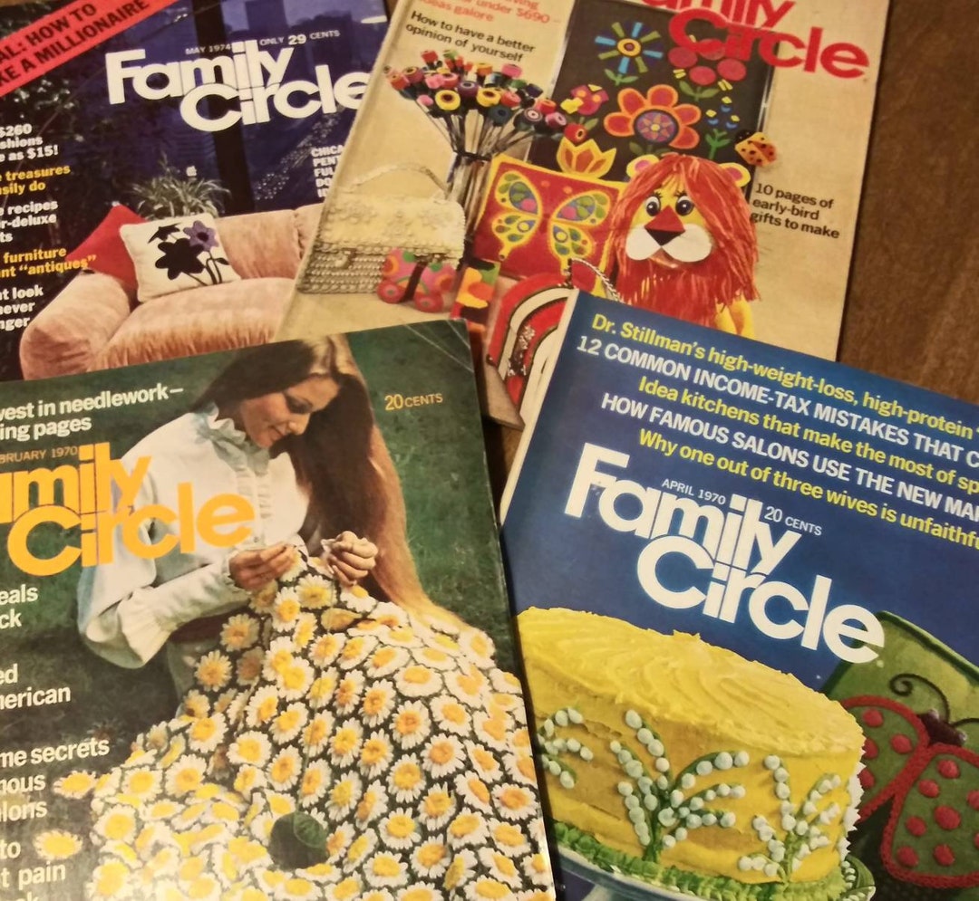 PICK FROM Vintage 70's Magazine Issues Family Circle Magazine 1970 1971 ...