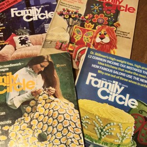 PICK FROM Vintage 70's Magazine Issues Family Circle Magazine 1970 1971 ...