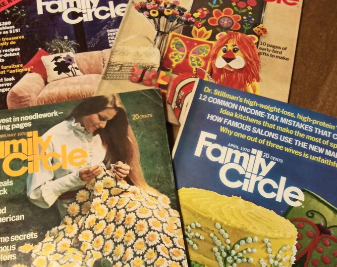 PICK FROM Vintage 70's Magazine Issues Family Circle Magazine 1970 1971 ...