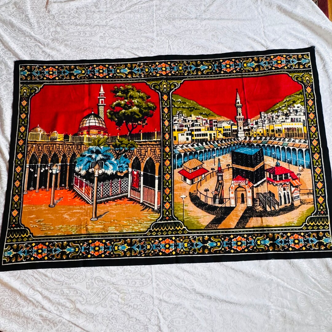 Vintage Middle Eastern Wall Hanging Tapestry Arabesque 100% Cotton City ...