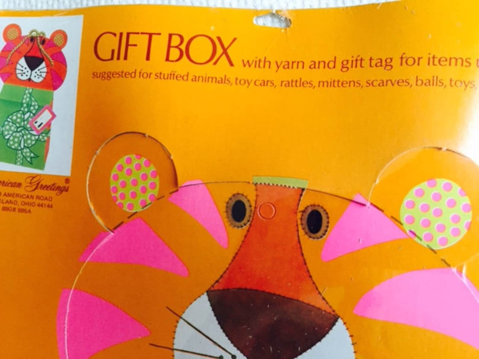 Vintage Gift Box 70s Kids Paper Tuck and Folding Gift Box Cute - Etsy