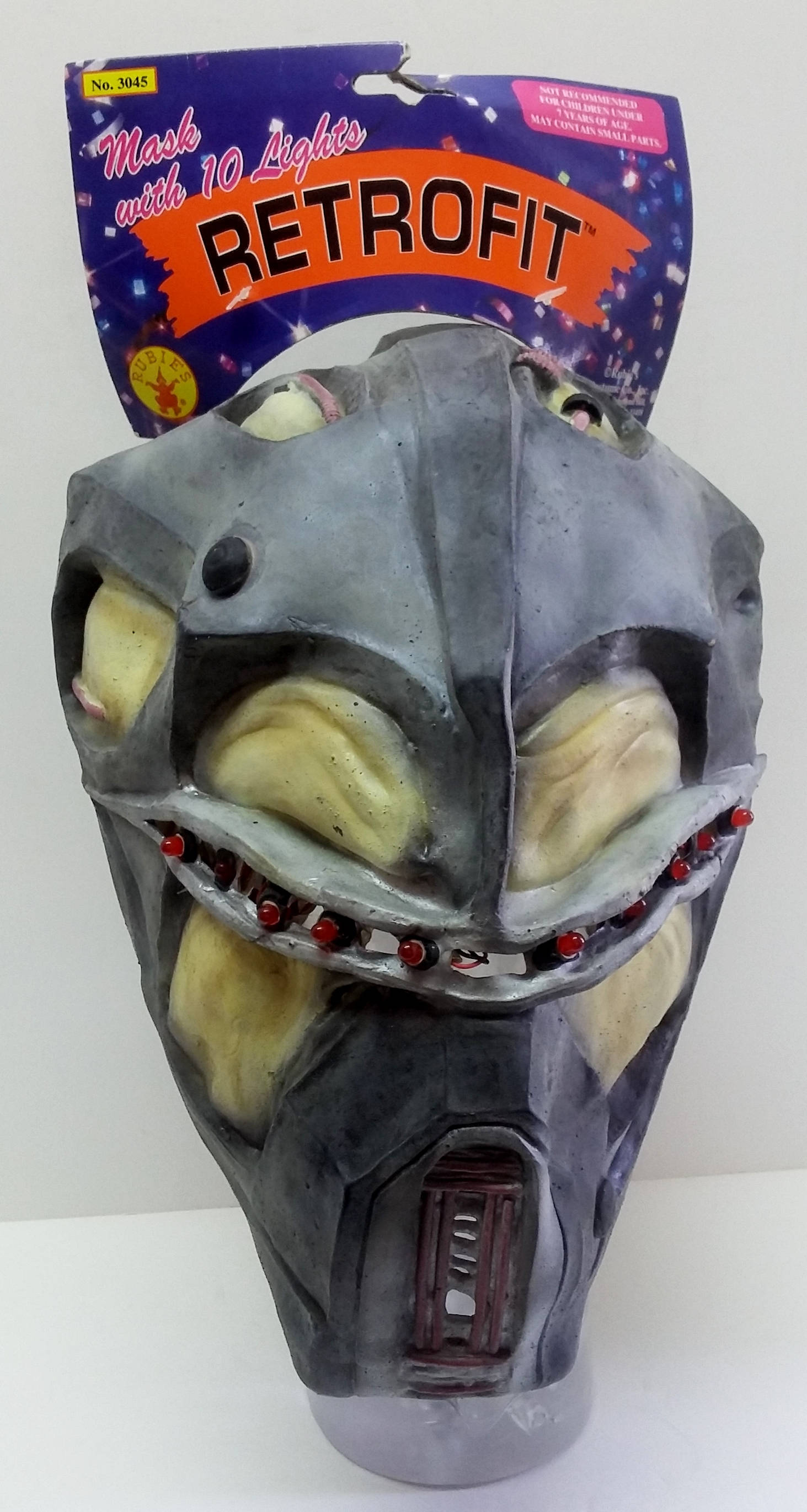 Vintage Halloween Mask Light Up Cyborg Alien Commander | Etsy