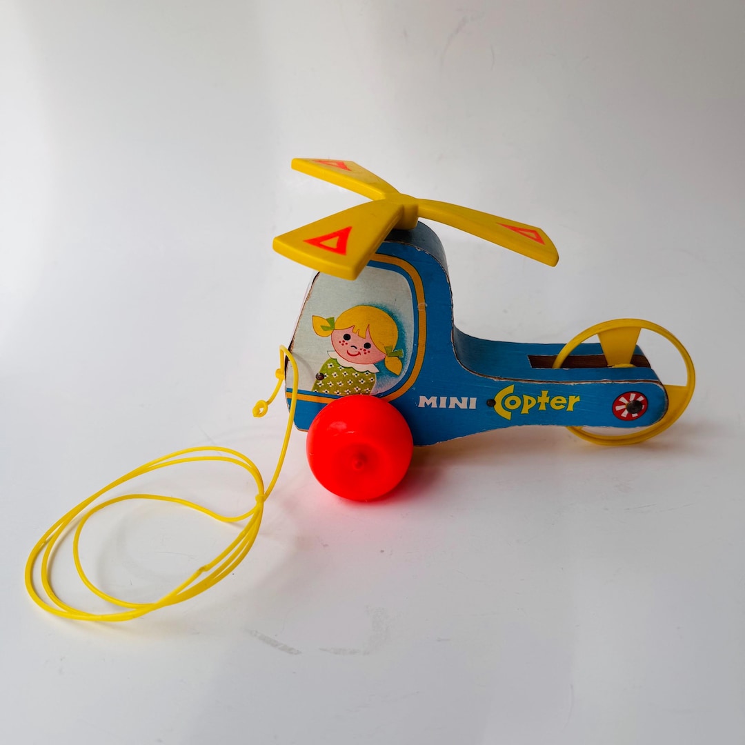 Vintage Fisher Price Mini Copter 448 1970 Pull Toy With Cord - Etsy