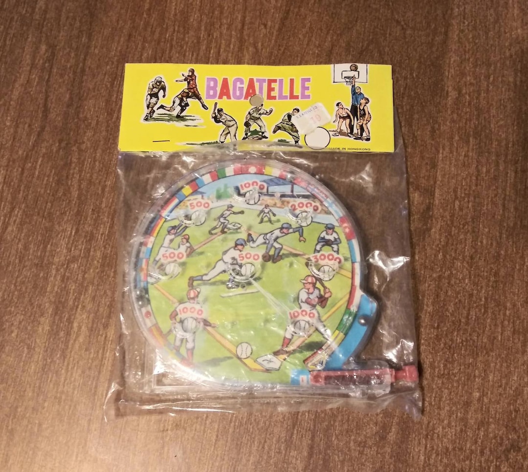 Vintage Spielzeug Bagatelle Spiel Baseball Scoring Manual Pinball ...