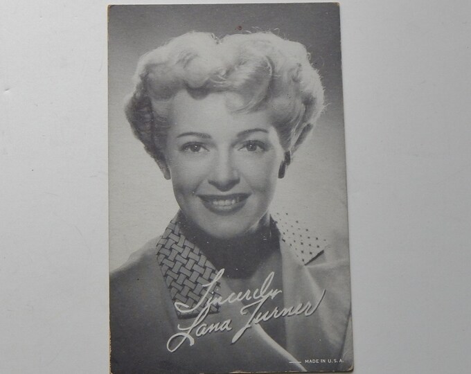Vintage Photo Trade Card Penny Arcade Card Lana Turner 40's 50's Mid ...