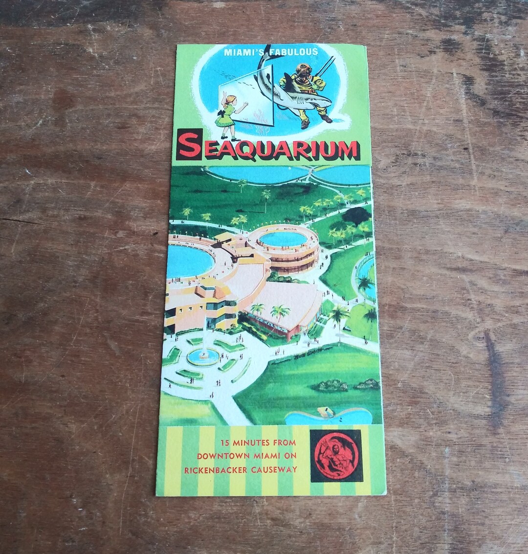 Vintage Seaquarium Brochure Miami Florida Travel Memorabilia - Map ...