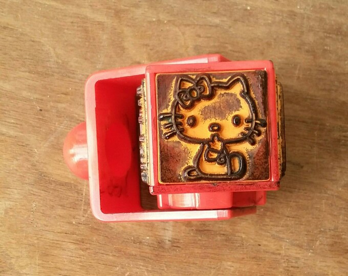 Vintage Hello Kitty 4 Sided Stamper Red W Radio Angels and Boy & Girl ...