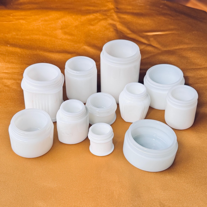 Antique Small Vanity Jars - Etsy