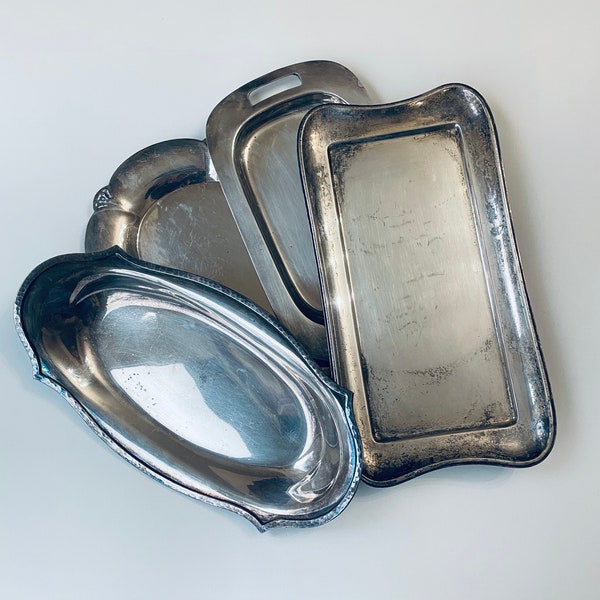 Vintage Silver Tray - Etsy