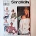 Vintage Pattern 1990s off Shoulder Ruffled Blouse Simplicity 9582 ...
