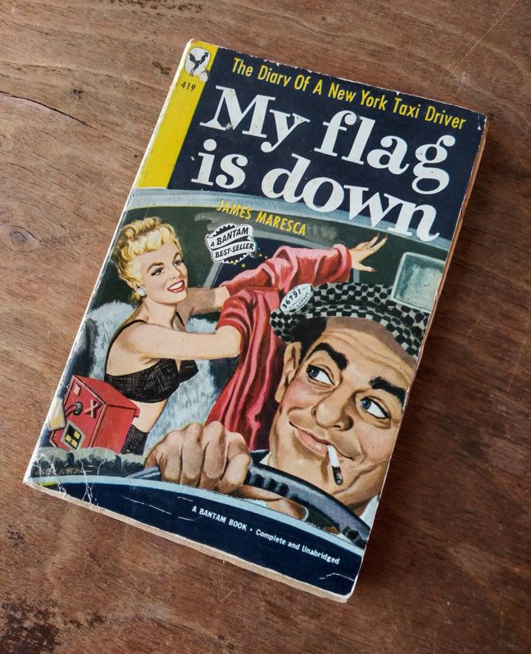 Vintage Book Pulp Fiction My Flag is Diary of a New York Taxi - Etsy