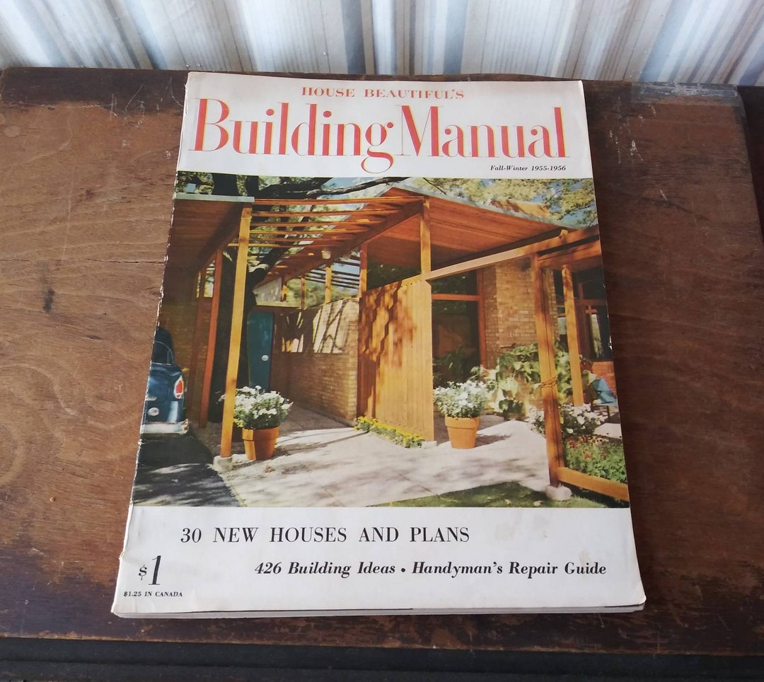 Vintage House Beautiful Building Manual Fall Winter 1955 1956 Plans ...