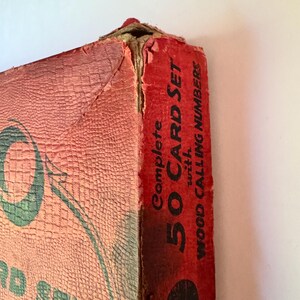 Vintage Bingo Game Red & Black Box W Textured Board No 3155 J Pressman ...