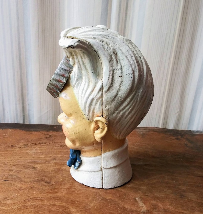 Vintage Cast Iron Coca Cola Bank Sprite Boy Coke Pixie | Etsy