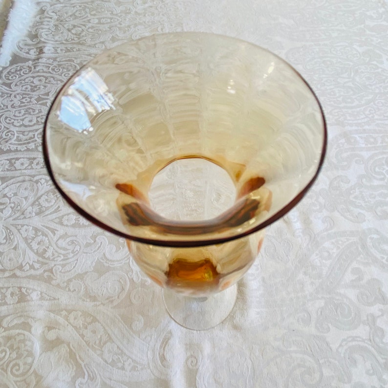 Vintage Tall Amber Glass Vase, Fluted Urn Style - Etsy Australia
