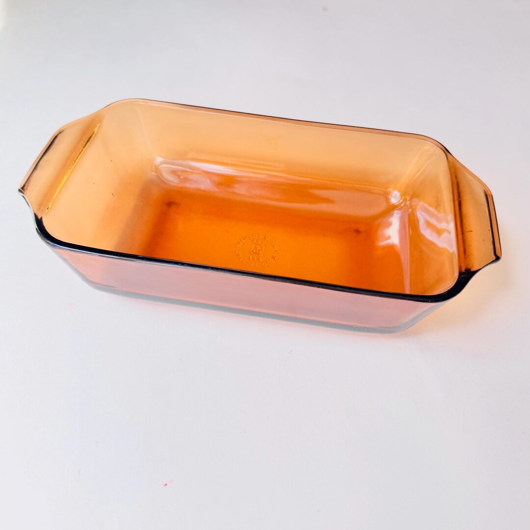 Anchor Hocking Amber Glass Loaf Pan - Etsy