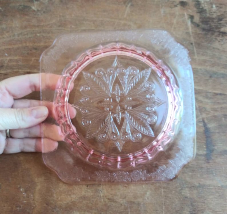 Antique Pink Depression Glass Pink Jeanette Glassware Adam - Etsy