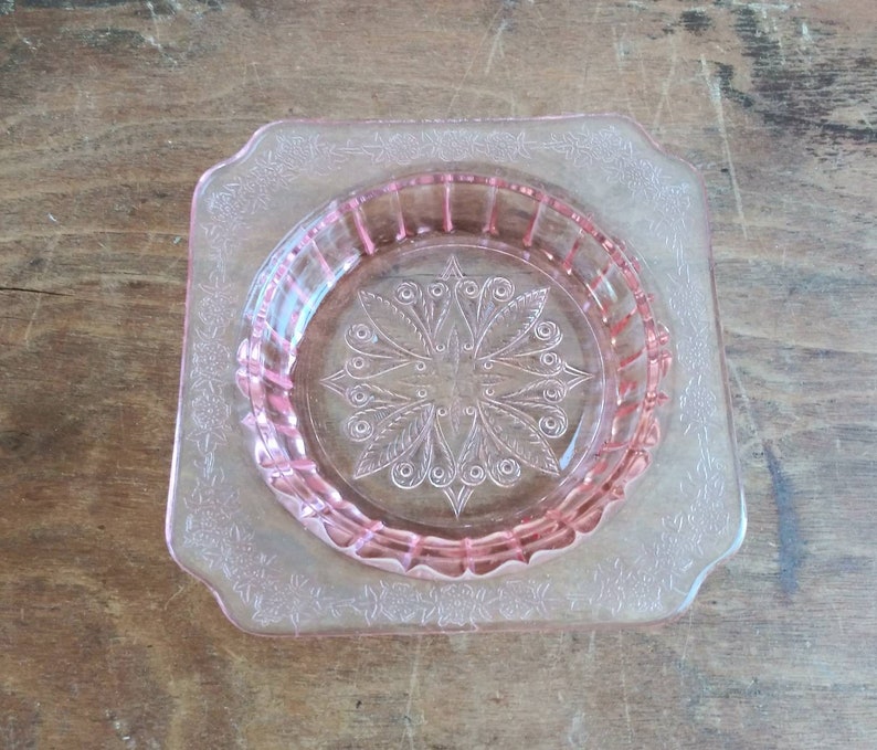 Antique Pink Depression Glass Pink Jeanette Glassware Adam - Etsy