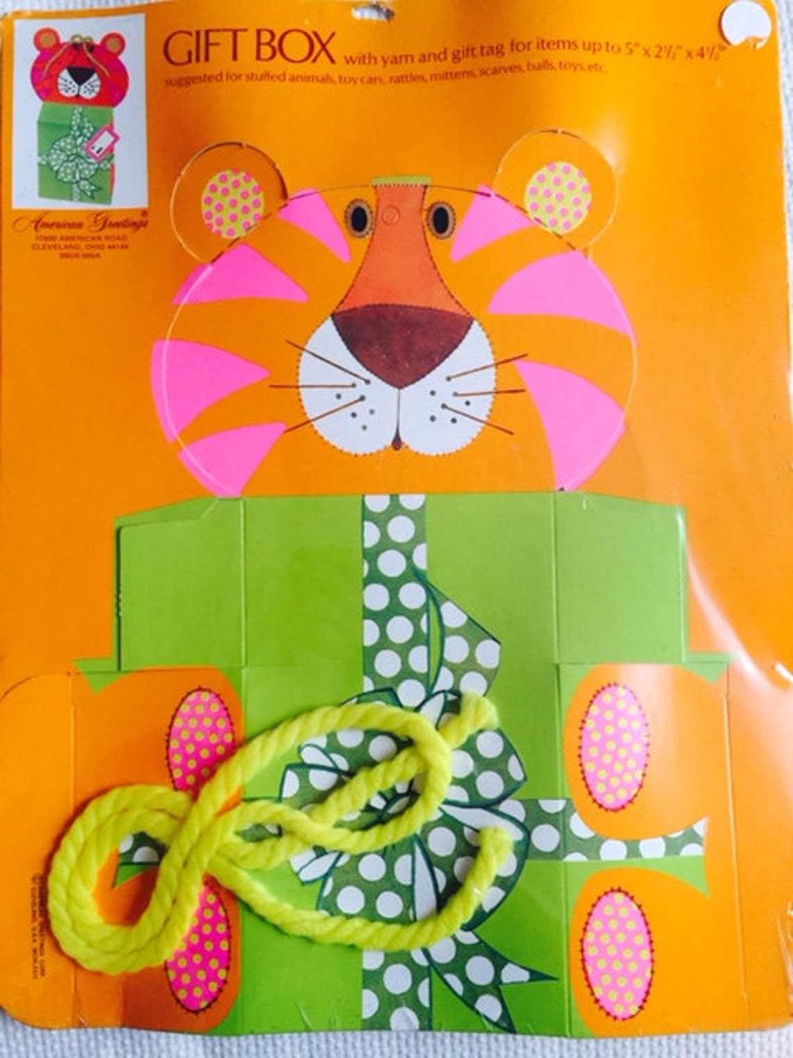 Vintage Gift Box 70s Kids Paper Tuck and Folding Gift Box Cute - Etsy