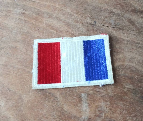 Vintage Patch French Flag Arm Patch Uniform Patch Bright Red | Etsy