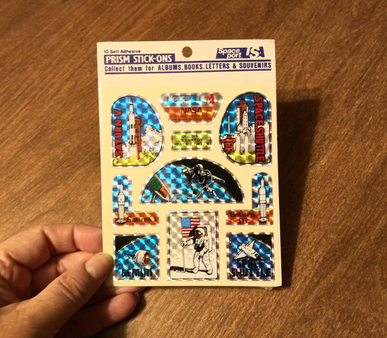 Vintage NASA Holographic Prism Stick Ons Stickers Space Port - Etsy