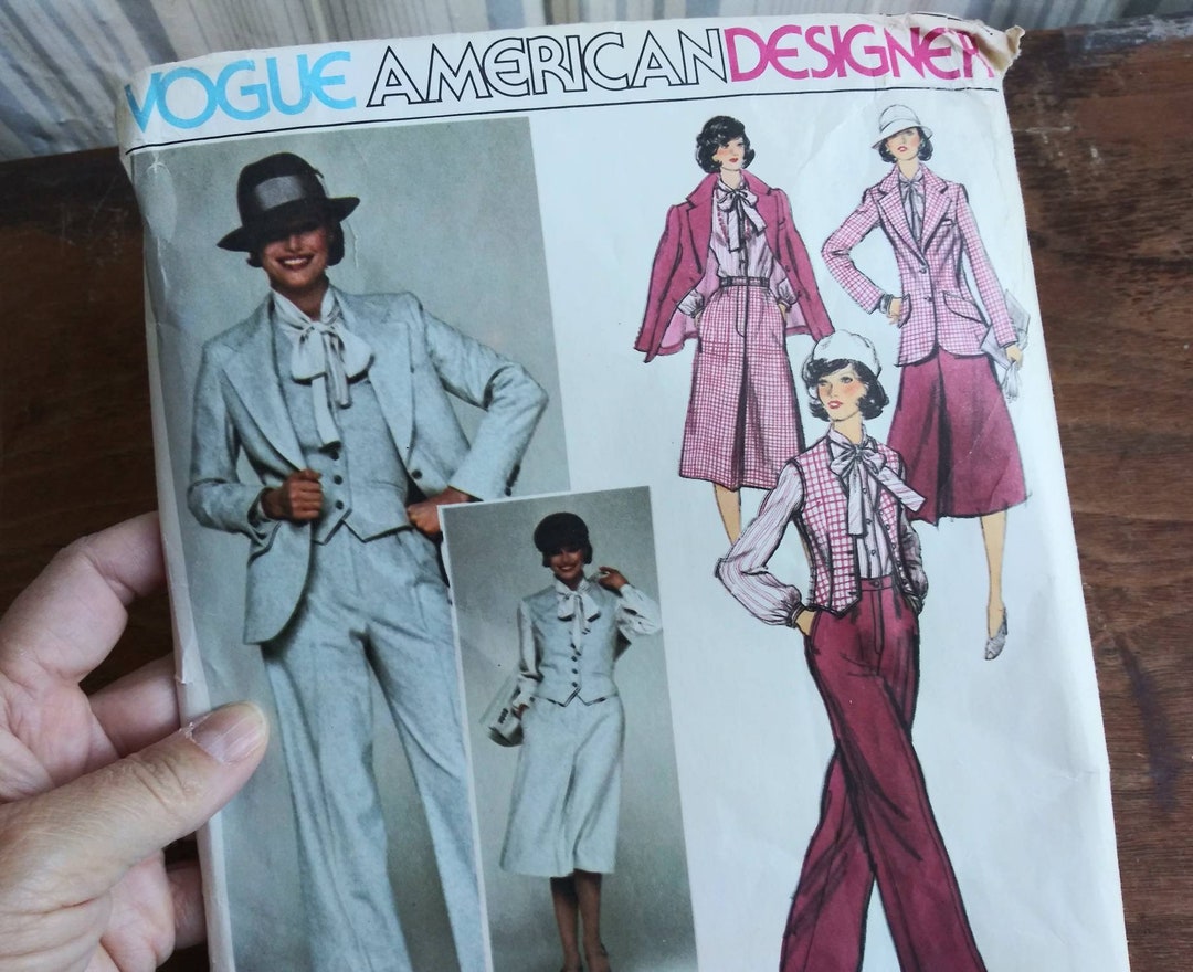 Vintage Calvin Klein Sewing Pattern Vogue American Designer 1369 Jacket ...
