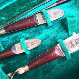 Vintage Siam Silverware Flatware Set in Wood Box SIAM Bronze & Rosewood ...