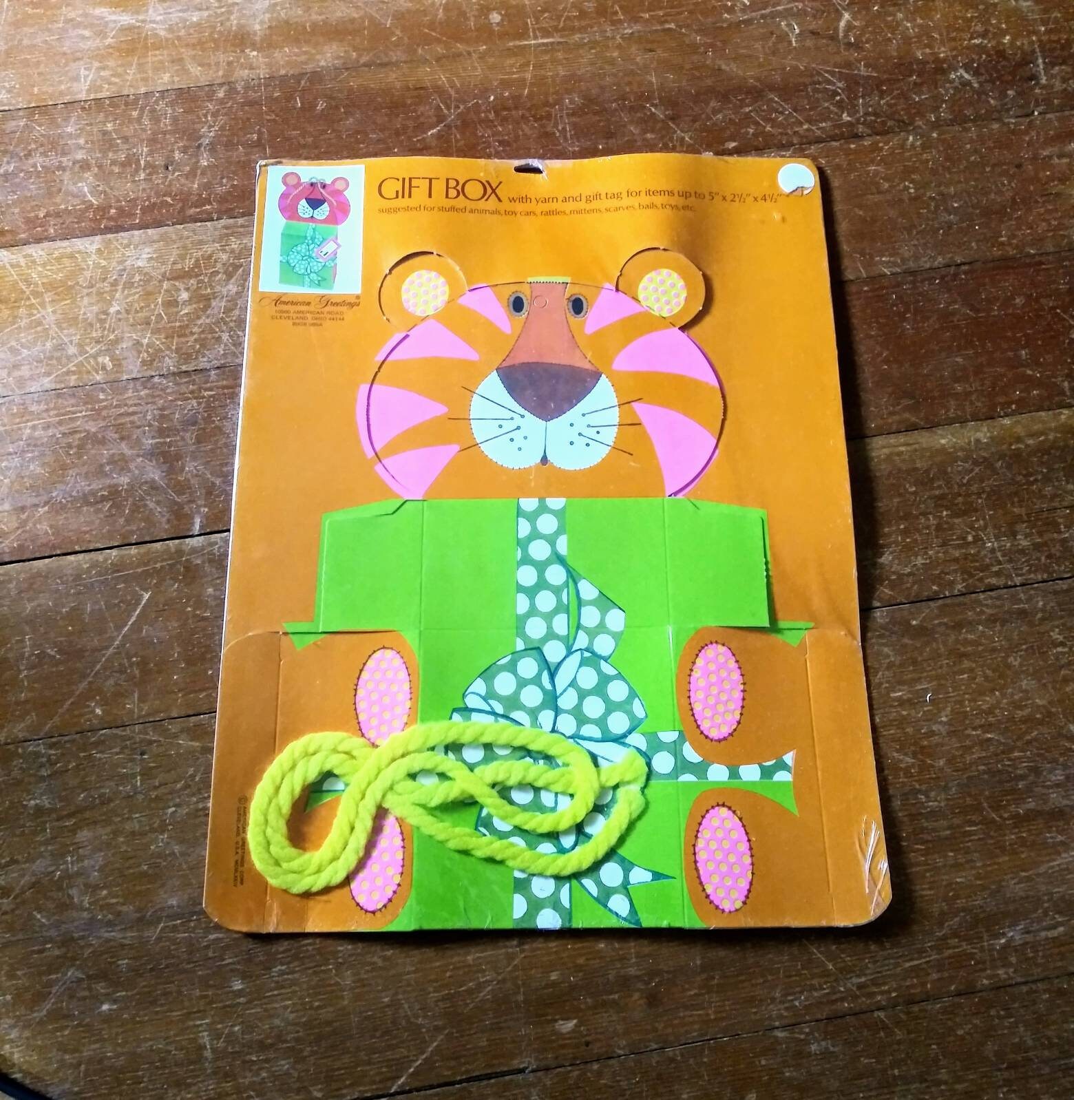 Vintage Gift Box 70s Kids Paper Tuck and Folding Gift Box Cute | Etsy