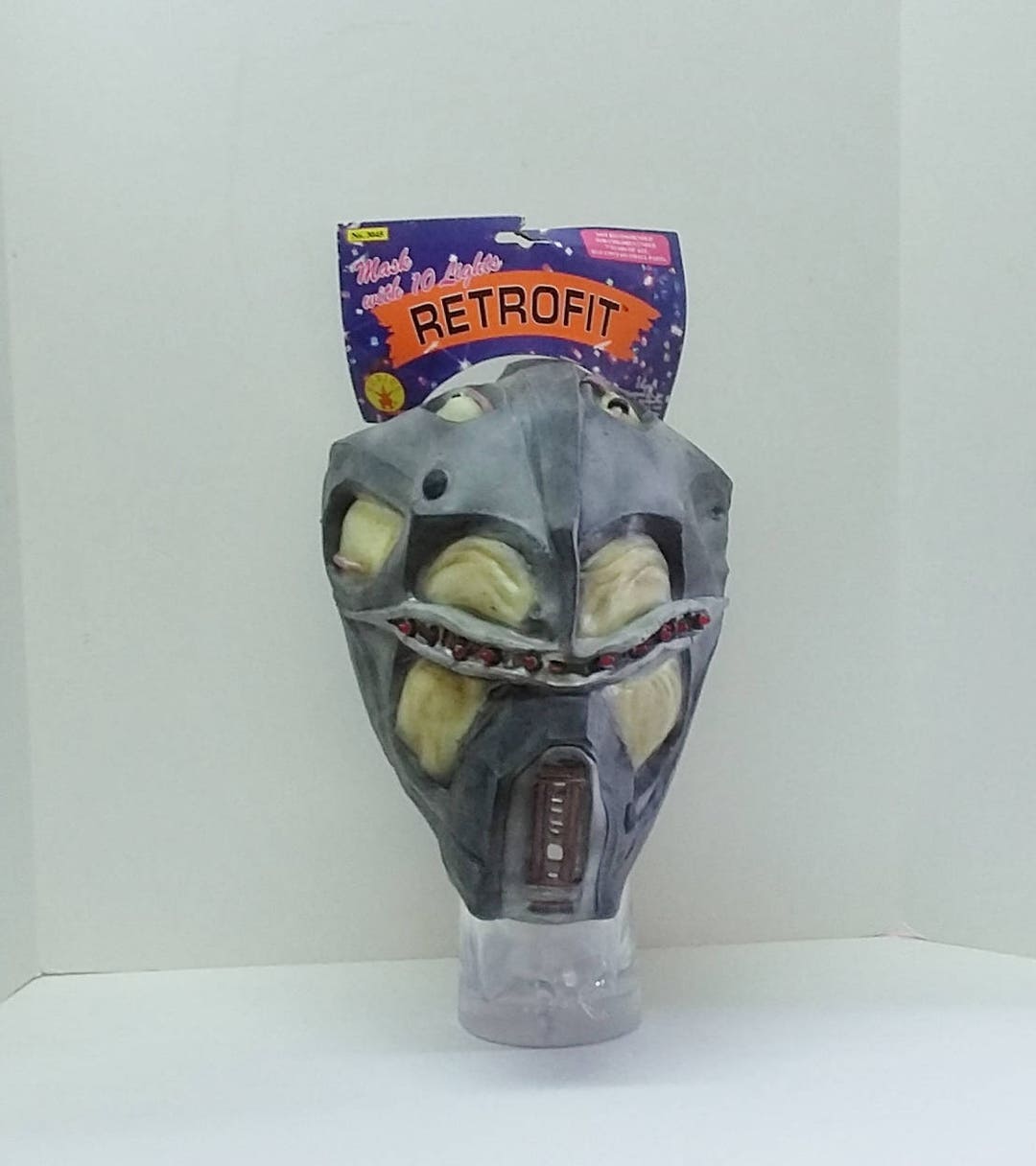 Vintage Halloween Mask Light up Cyborg Alien Commander Rubie's Costume ...