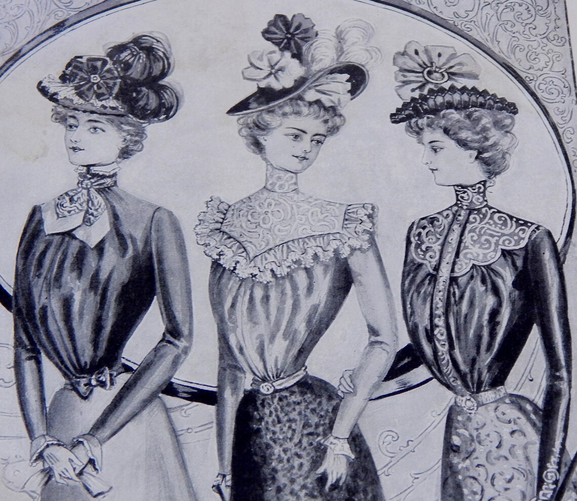 Antique Magazine Page Print Delineator Fashion Magazine 1900 - Etsy