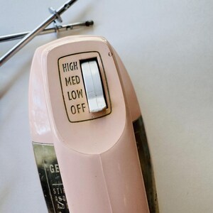 Vintage Pink Electric Hand Mixer General Electric Portable Mixer Petal ...