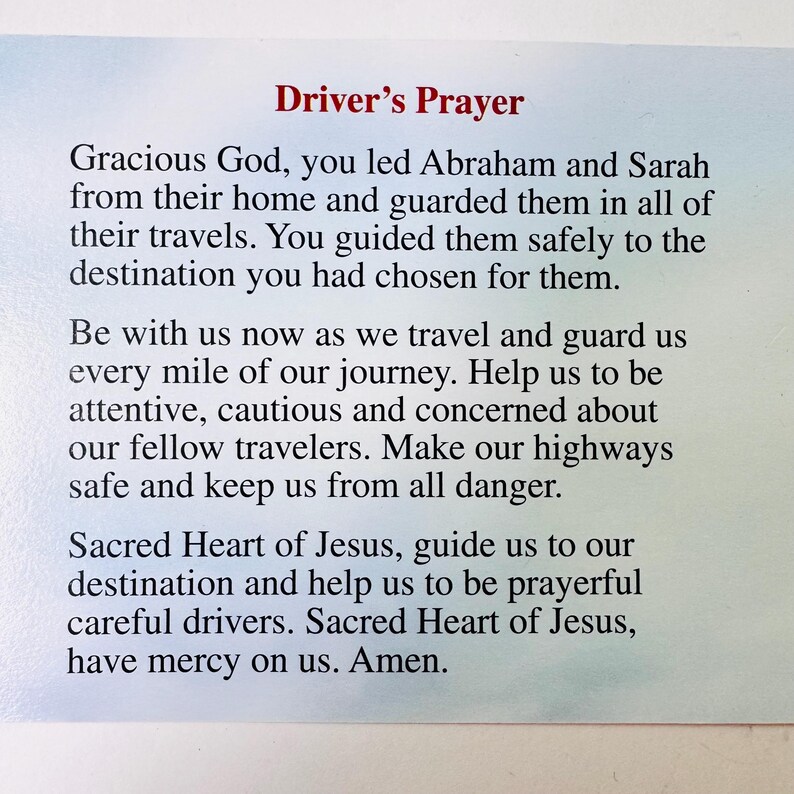 Vintage Religious Keychain Driver's Prayer Jesus Keychain Gift Sacred ...