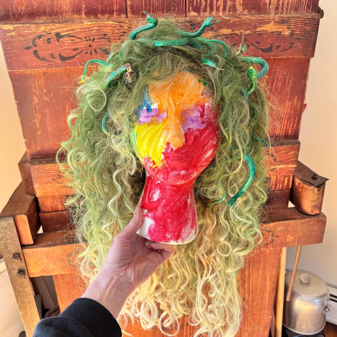Medusa Wig for Costume Realistic Medusa Hair With Green Snakes ...