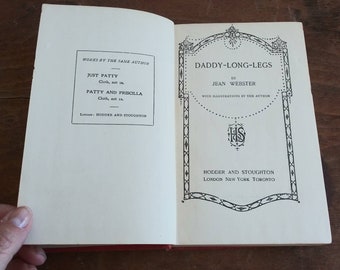 Daddy Long Legs by Jean Webster First Edition Antique Book - Etsy