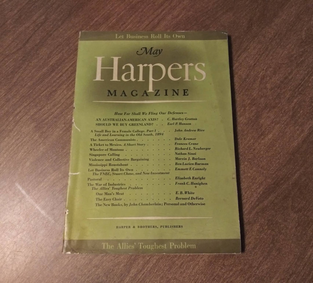 Vintage Harpers Magazine May 1940 Stories Travel Schools Advertising 40 ...