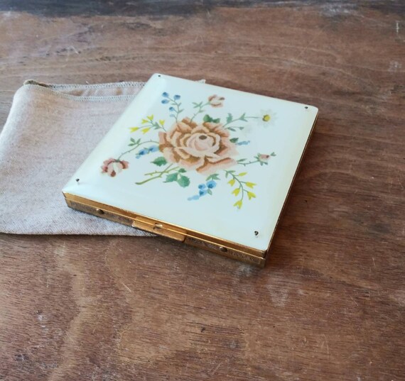 Vintage Pressed Powder Compact Rex Fifth Avenue Squar… - Gem