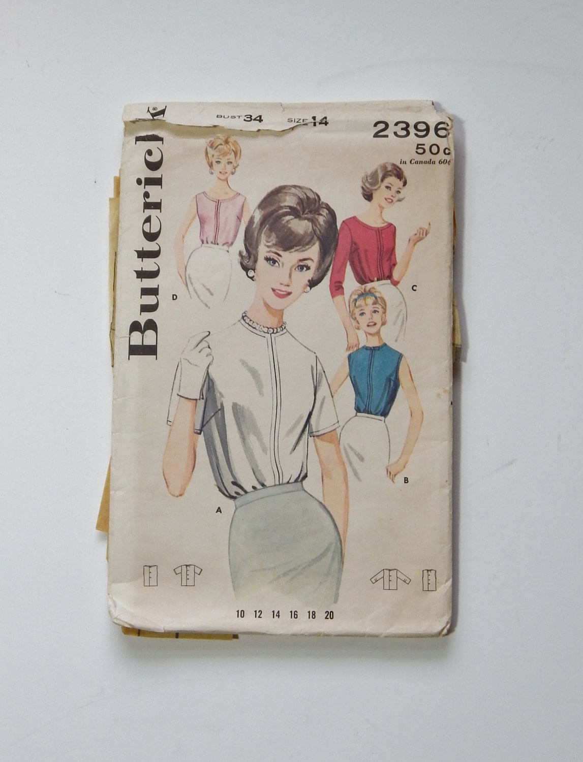 Vintage Pattern Butterick Sewing 2396 Misses Back Buttoned - Etsy