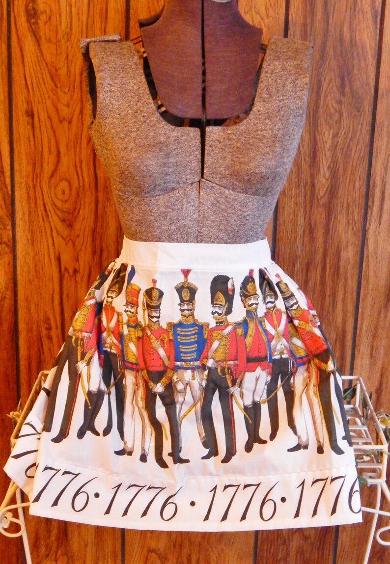 Vintage Apron Hostess Cocktail Apron 70's Americana 1776 | Etsy