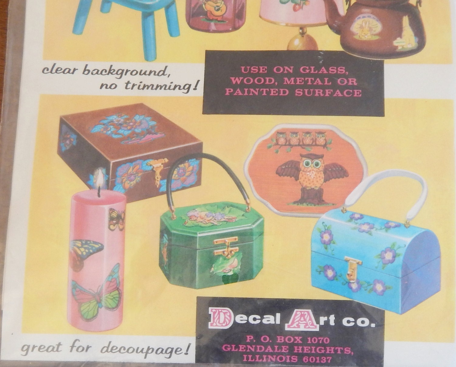 Vintage Decals Decorative Home & Hobby Decal Art Co. Decoupage - Etsy